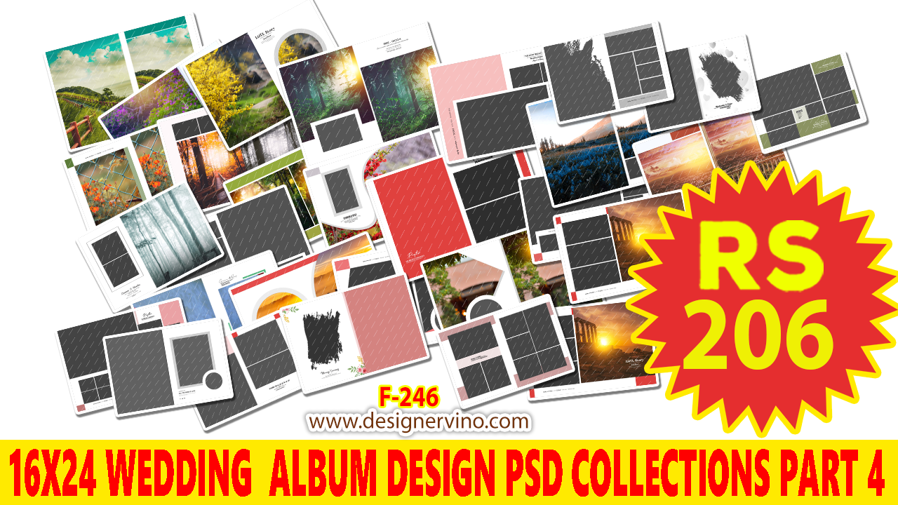 16x24 wedding album design psd collections part 4