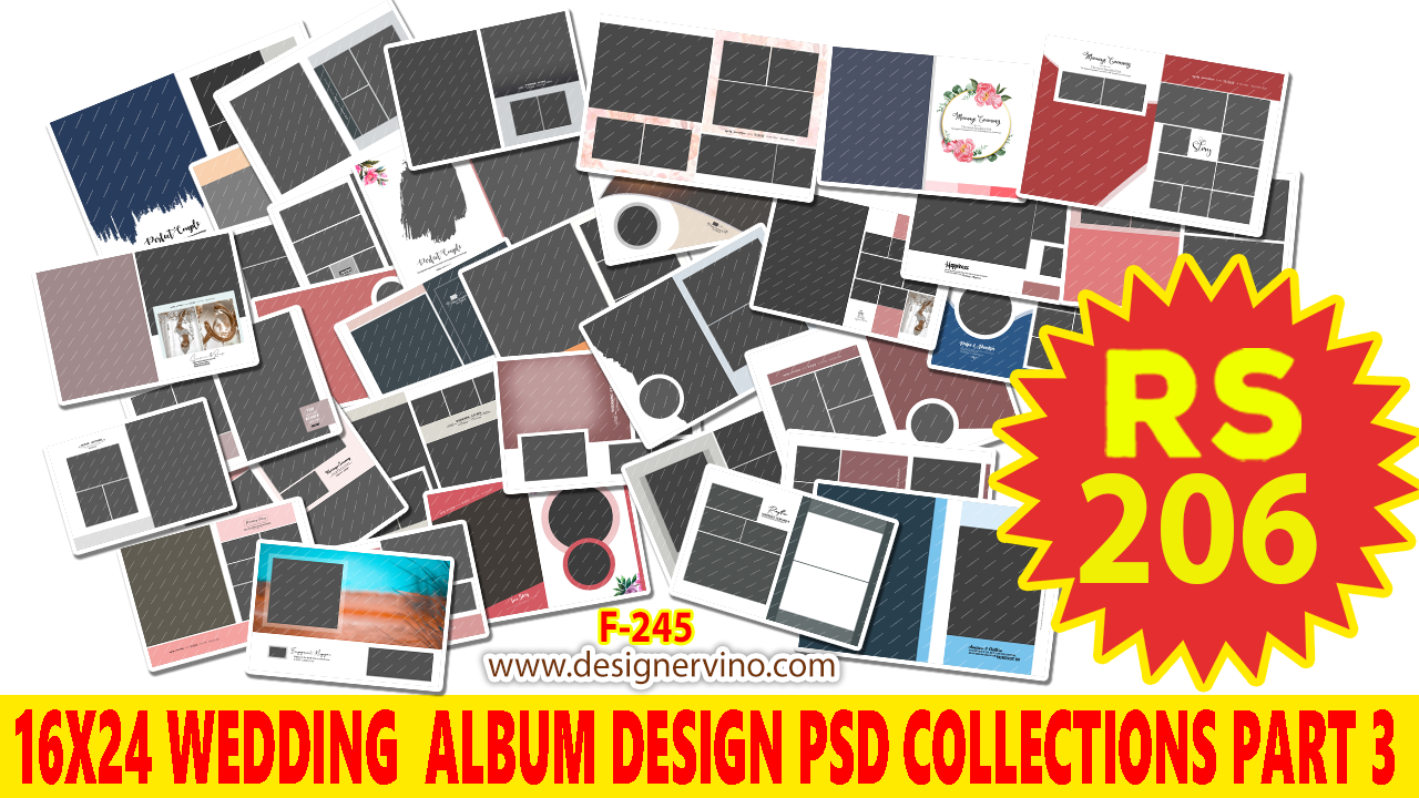 16x24 wedding album design psd collections part 3